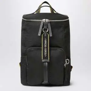 Fendi Tourist Rucksack In Superlight Ff Zucca Fabric - Black