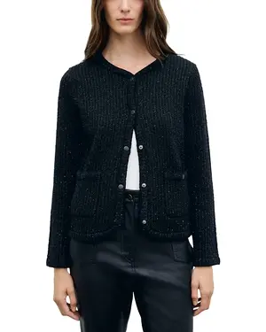 Gerard Darel Roda Patch Pocket Cardigan Sweater