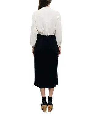 Gerard Darel Cassy Colorblocked Shirt Top Dress