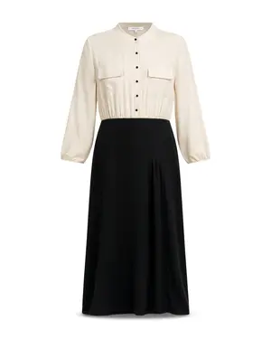 Gerard Darel Cassy Colorblocked Shirt Top Dress