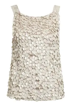 PAROSH Sequin-embellished Mini Dress