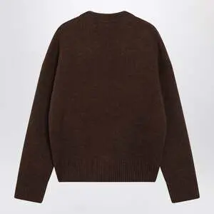 AMI Paris De Coeur Cardigan In Alpaca Blend