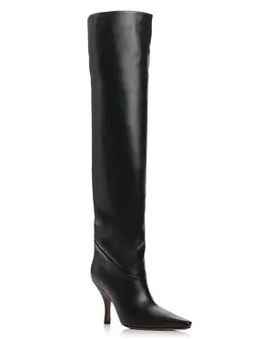 Paris Texas Rose Leather Over-the-knee Boots