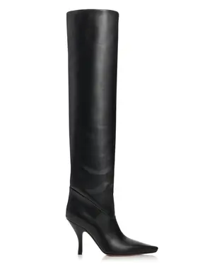 Paris Texas Rose Leather Over-the-knee Boots