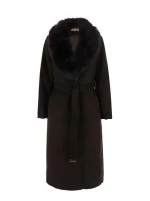 Michael Kors Belted Robe Jacket With Notched Collar And Pockets