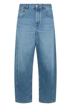 Jacquemus Loose-fit Denim Jeans In Mixed Cotton - Light Blue