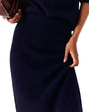 Maje Wool Midi Pencil Skirt