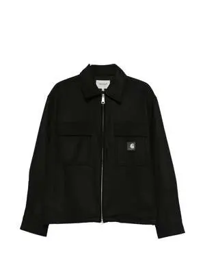 Carhartt Work In Progress Logo-patch Zip-up Jacket - Black
