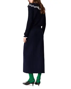 Maje Lanitier Tie Neck Button Front Top