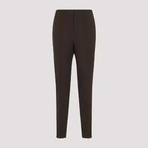 Celine Wool Regular & Straight-leg Slim Pants - Brown