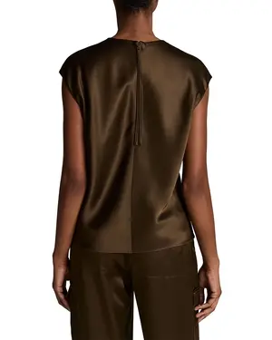 Vince Relaxed Cap Sleeve Satin Top