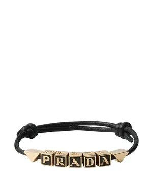 Prada Nappa Leather Bracelet Black