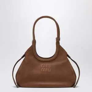 Miu Miu Oak-coloured Ivy Shopping Bag In Leather - Brown