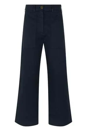 Etro Straight Cotton Pants With Relaxed Wide-leg Fit