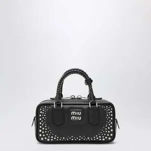 Miu Miu Arcadie Studded Leather Bag - Black