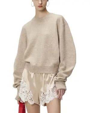 L'EMIUNE Wool & Cashmere Round Neck Sweater - Bg