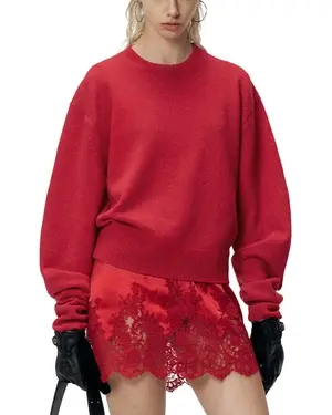 L'EMIUNE Wool & Cashmere Round Neck Sweater - Rd
