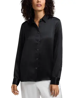 Foxcroft Bianca Long Sleeve Blouse - Black