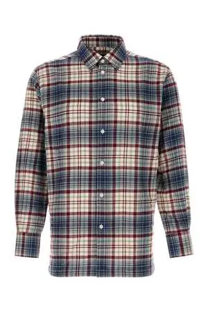 WILLY CHAVARRIA Embroidered Wool Flannel Shirt For