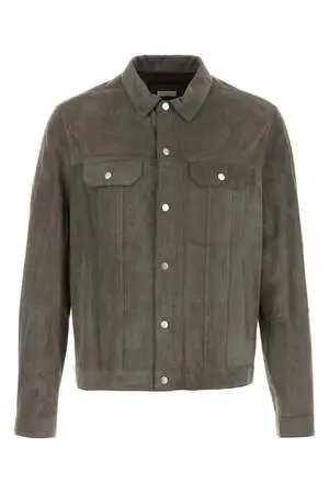 Brunello Cucinelli Dove Suede Overshirt - Grey