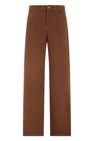 Max Mara Straight-leg High-waist Cotton Pants