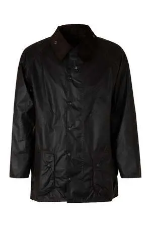 Barbour Waxed Cotton Beaufort Jacket With Corduroy Collar