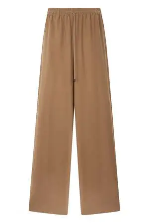 Max Mara Loose-fit Silk Trousers With High Waist Pleats