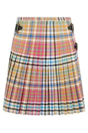 VIVIENNE WESTWOOD Tartan Mini Wool Pleated Skirt - Multicolor
