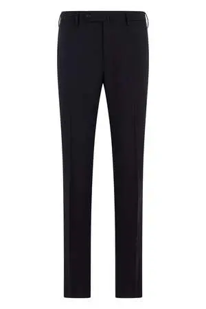 SLOWEAR Slim Fit Wool Blend Trousers - Blue