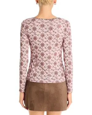 Johnny Was Lindey Wide V Neck Long Sleeve Top