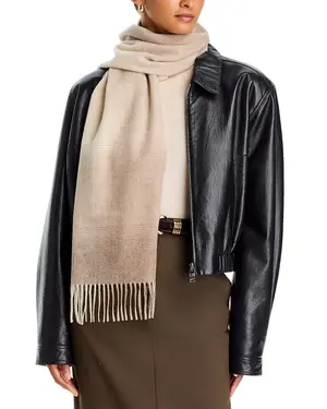 AMICALE CASHMERE Ombre Cashmere Scarf - Beige