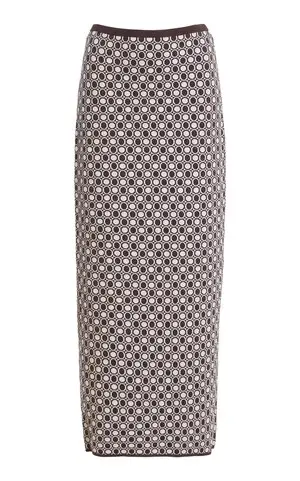 ZANKOV Alina Jacquard Midi Skirt - Multi