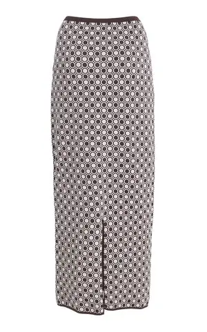 ZANKOV Alina Jacquard Midi Skirt
