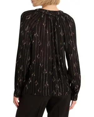 NIC+ZOE Diamond Metallic Jacquard Shirt