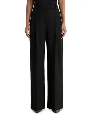 REISS Luna Pleated Wide Leg Pants