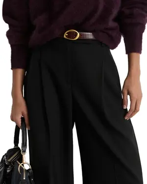 REISS Luna Pleated Wide Leg Pants