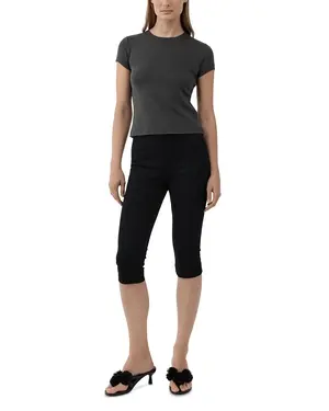 ST. AGNI Cotton Stretch Capri Pants