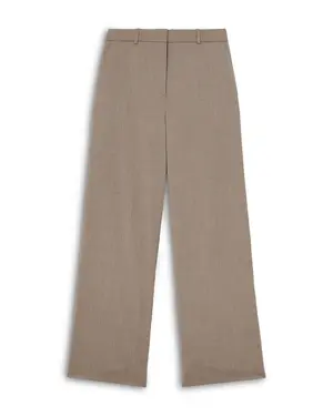REISS Petite Adie Wool Blend Wide Leg Pants - Neutral