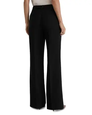 REISS Petite Leona Belted Flare Leg Pants