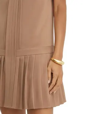 REISS Elena Pleat Skirt Mini Dress