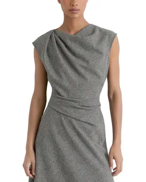 REISS Petite Clara Asymmetric Draped Midi Dress