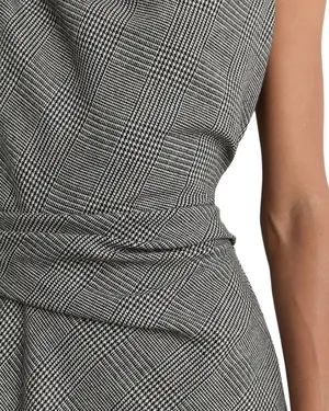 REISS Petite Clara Asymmetric Draped Midi Dress