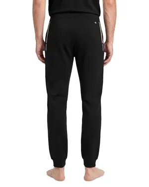 Hugo Boss Authentic Cotton Blend Drawstring Stripe Logo Pants