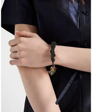 Prada Nappa Leather Bracelet - Black