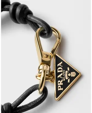 Prada Nappa Leather Bracelet - Black