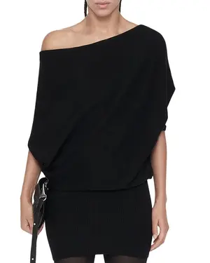 ALLSAINTS Ellie Cotton Knit Mini Dress - Black