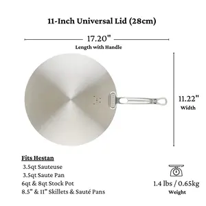 HESTAN 11 Stainless Steel Universal Lid
