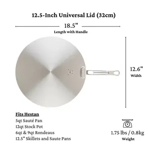 HESTAN Provisions Stainless Steel 12.5 Universal Lid