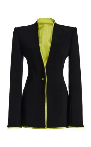 SERGIO HUDSON Single-breasted Blazer With Edge Detail - Multi