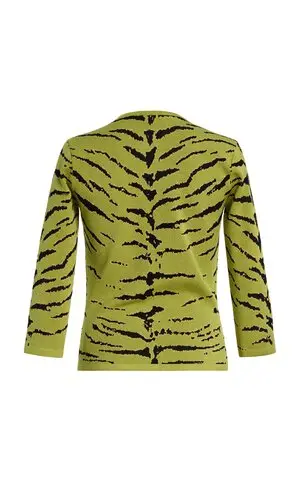 SERGIO HUDSON Tiger- Crew Neck Cardigan